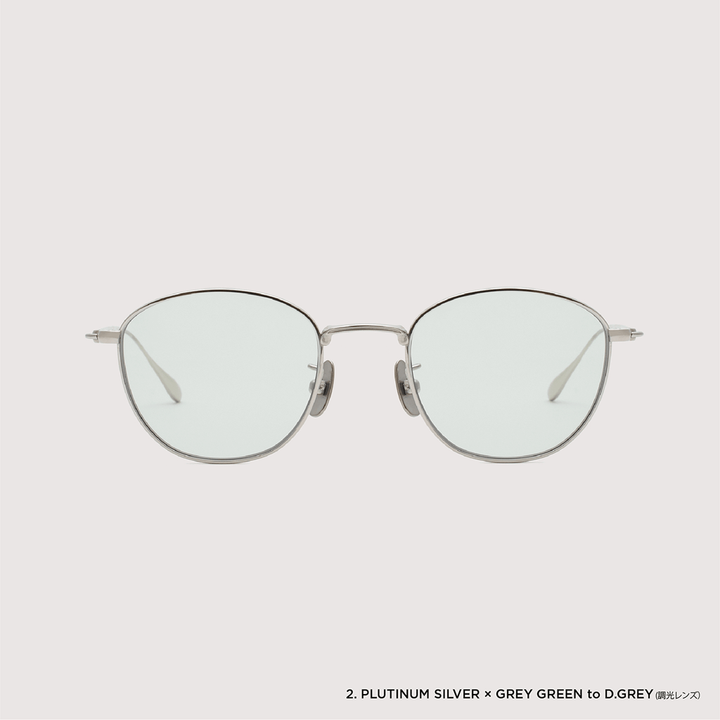 KOUGETSU #2. PLUTINUM SILVER × GREY GREEN to D.GREY (調光) – NOCHINO OPTICAL